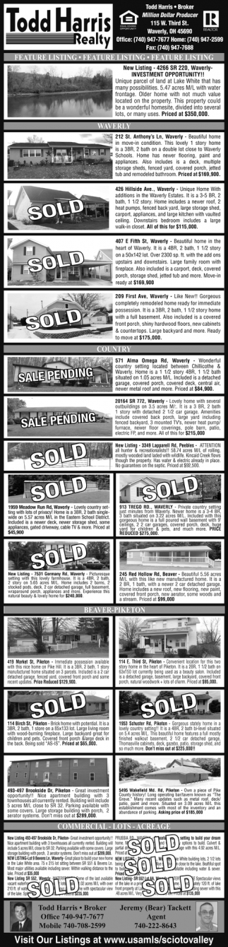 Listings, Todd Harris Realty