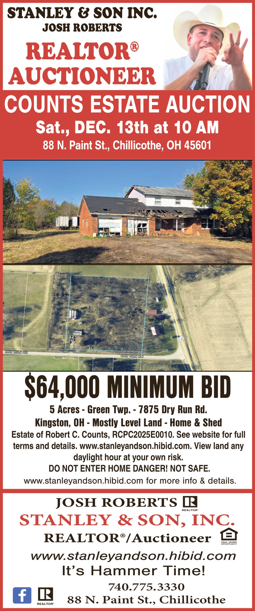 Counts Estate Auction, Stanley & Son, Inc., Chillicothe, OH